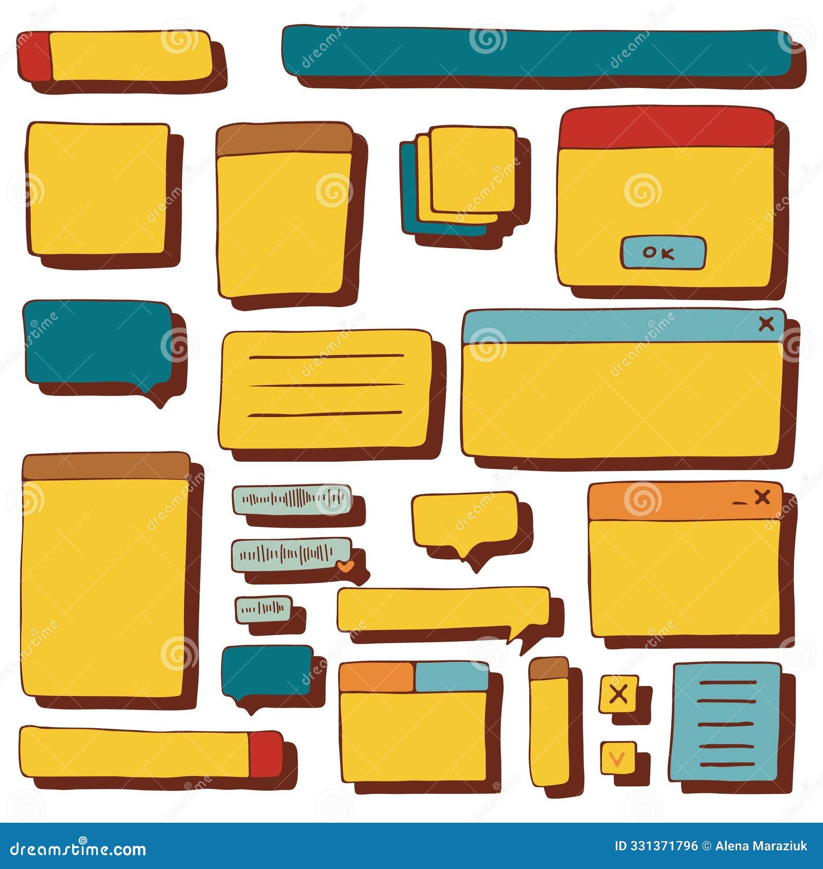 Retro Pc Elements, User Interface, Operating System, Windows, Icons in ...