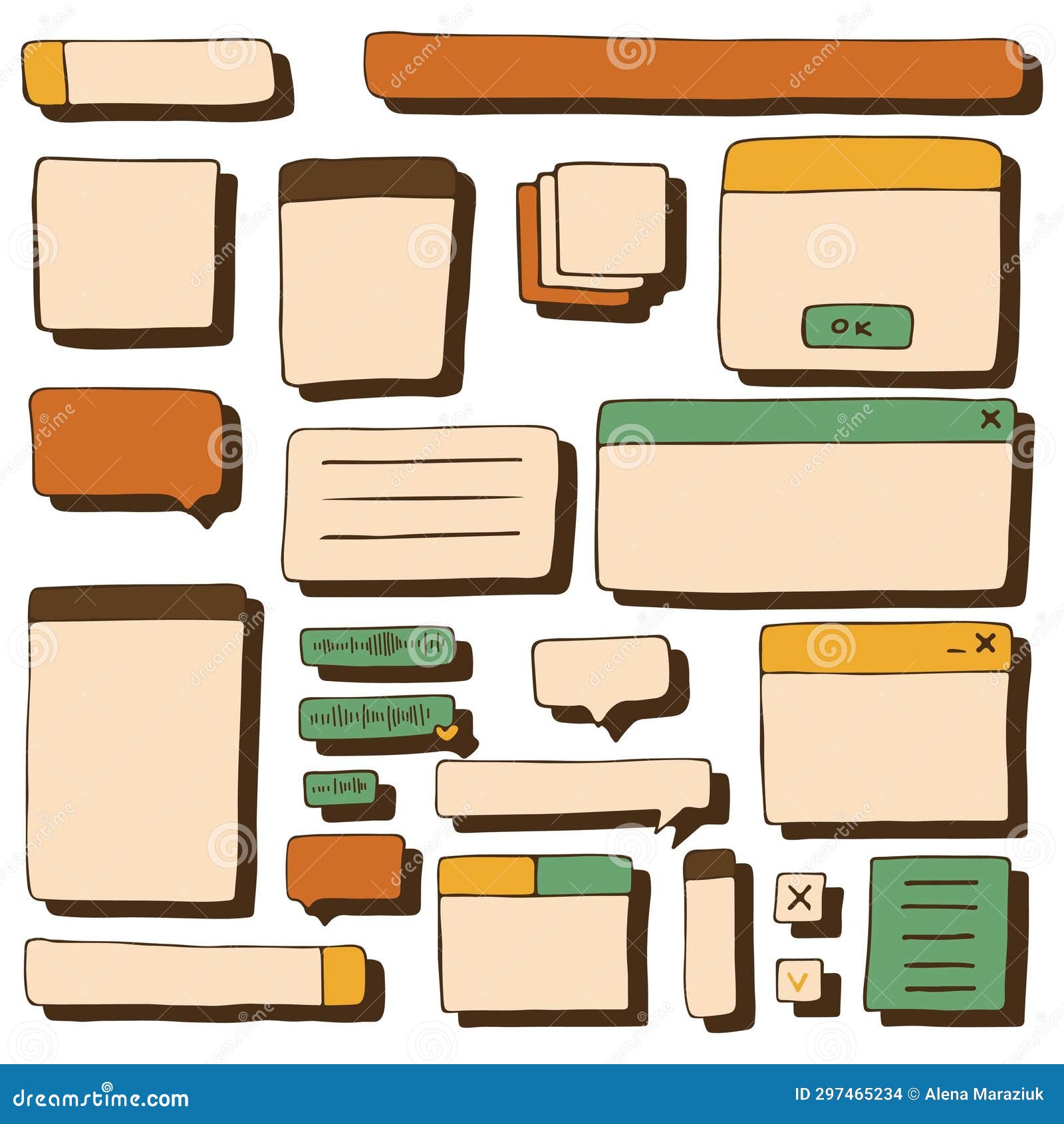 Retro Pc Elements, User Interface, Operating System, Windows, Icons in ...