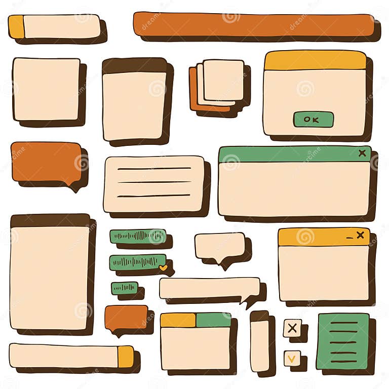 Retro Pc Elements, User Interface, Operating System, Windows, Icons in ...