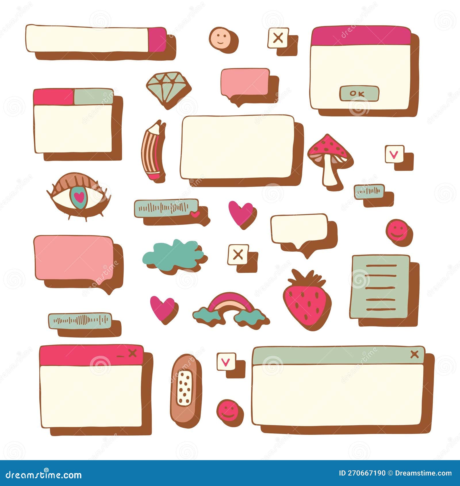 Retro Pc Elements, User Interface, Operating System, Windows, Icons in ...