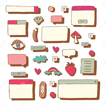 Retro Pc Elements, User Interface, Operating System, Windows, Icons in ...