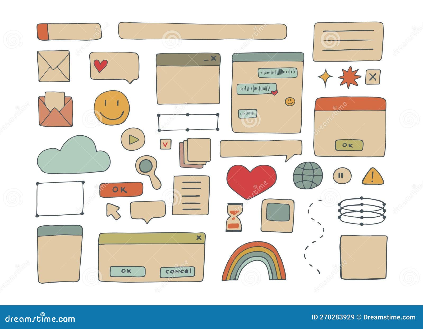 Retro Pc Elements, User Interface, Operating System, Windows, Icons in ... Retro Pc Elements, User Interface, Operating System, Windows, Icons in ...