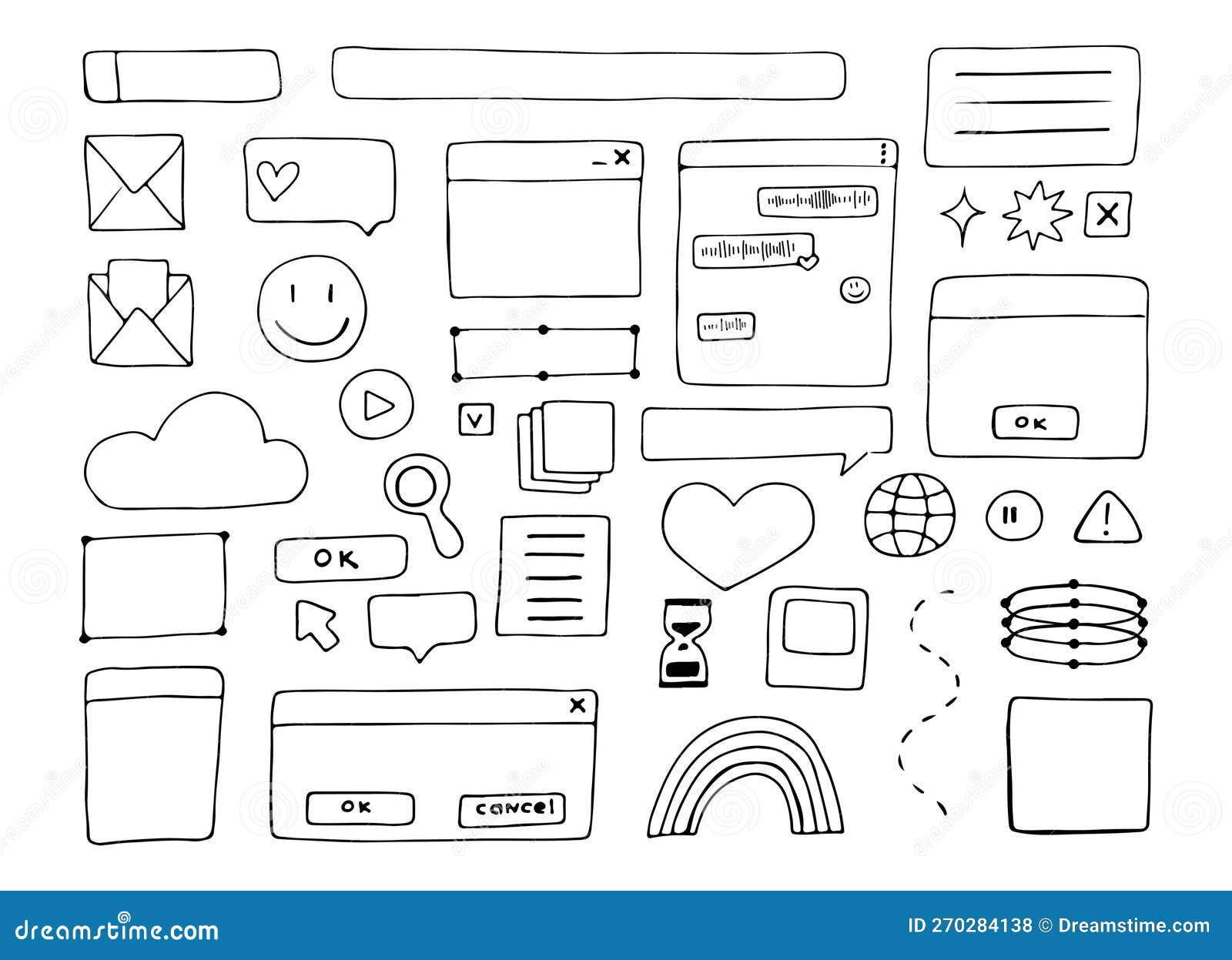 Retro Pc Elements, User Interface, Operating System, Windows, Icons in ...