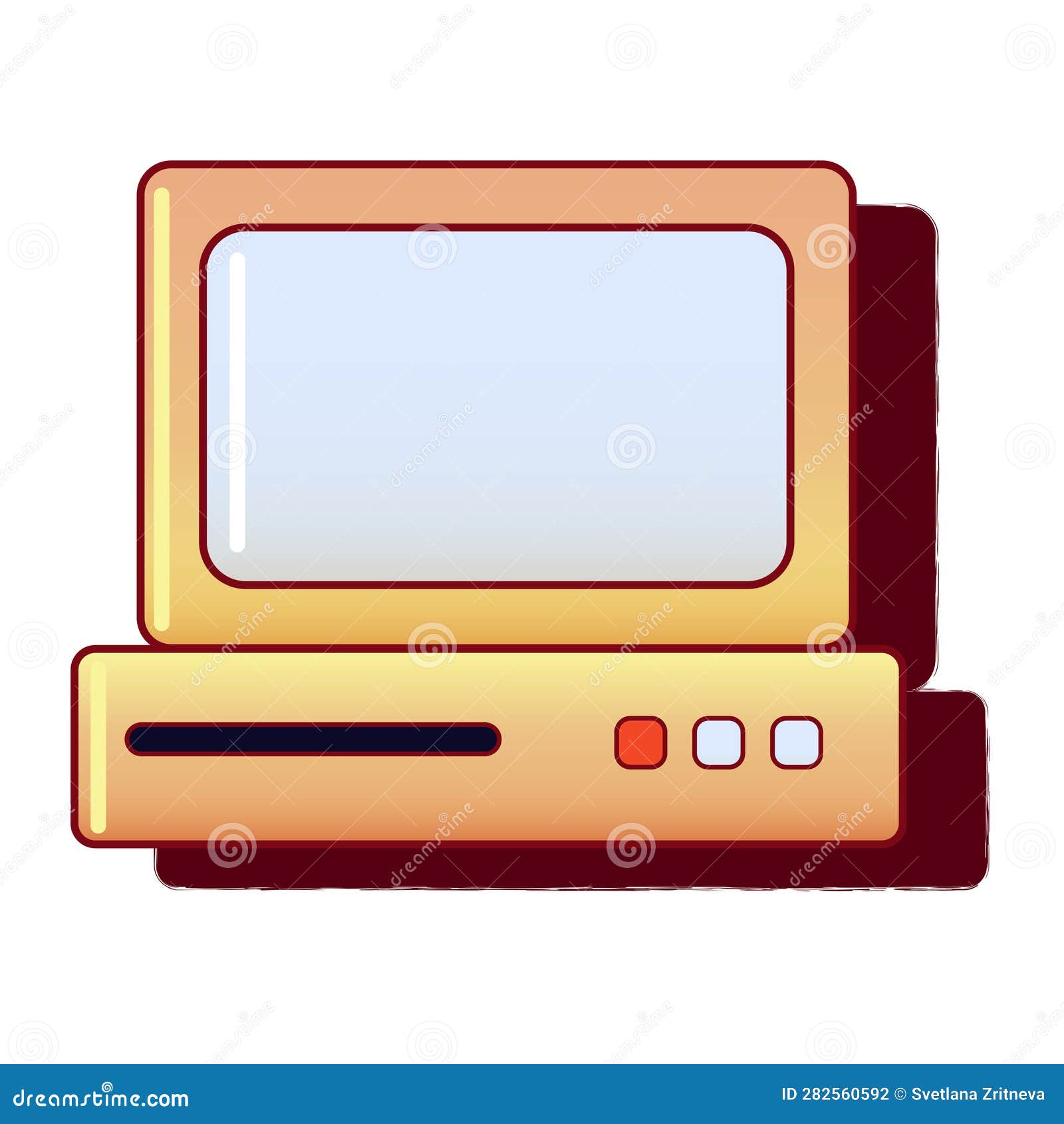 Retro PC Sign, Y2k Aestetic. Old Computer User Interface Element. Stock ...