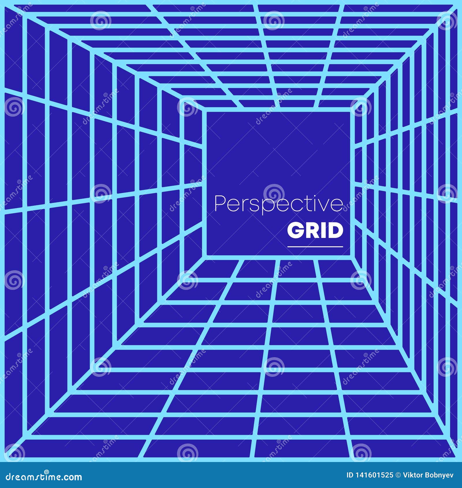 Retro Perspective Grid Background, Minimal Vector Design Template Stock ...