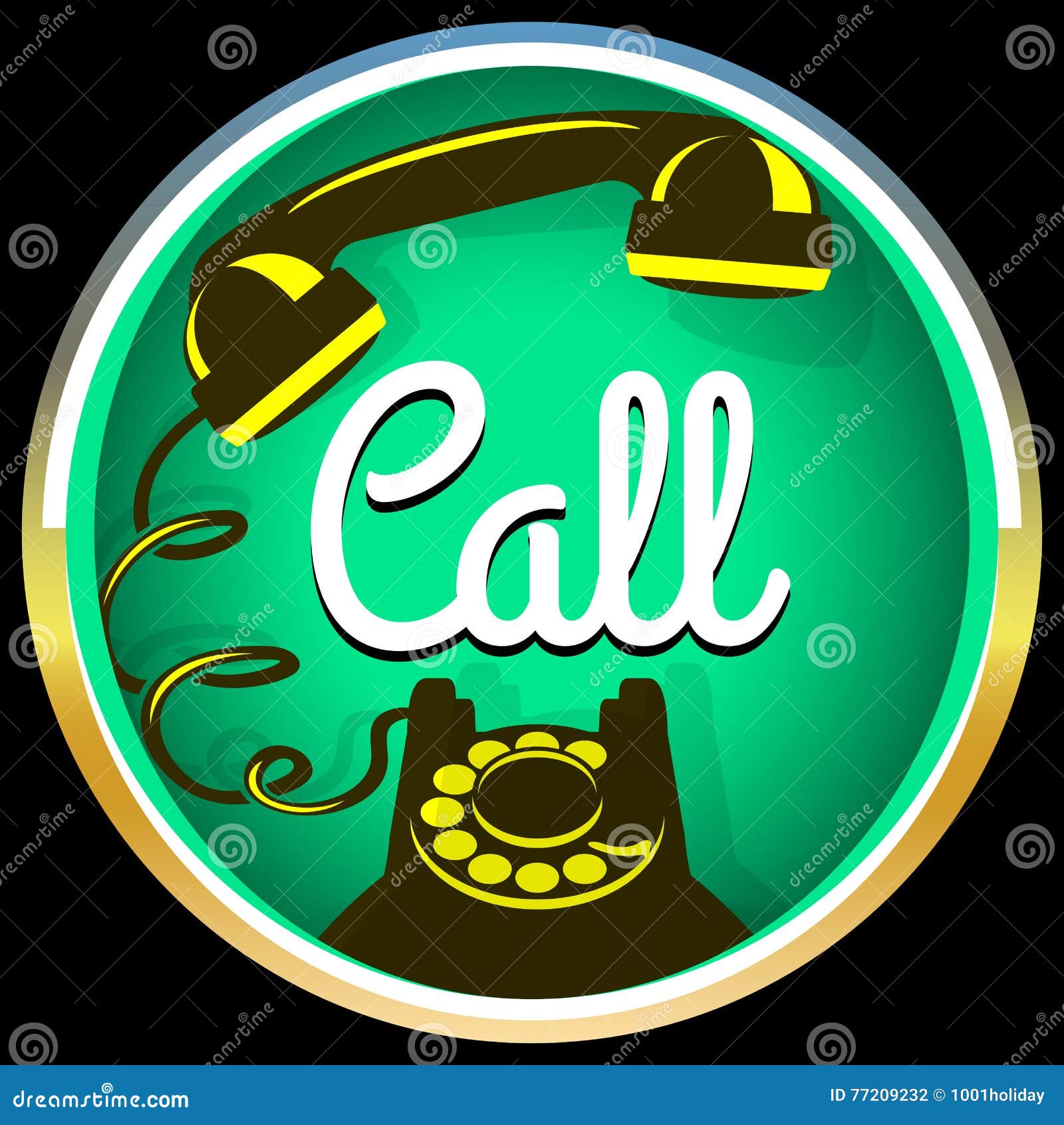 Retro phone design stock vector. Illustration of design - 77209232