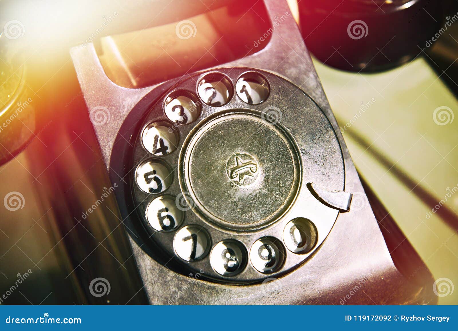 Retro Rotary Dial Telephone Stock Photo - Image of communication ...