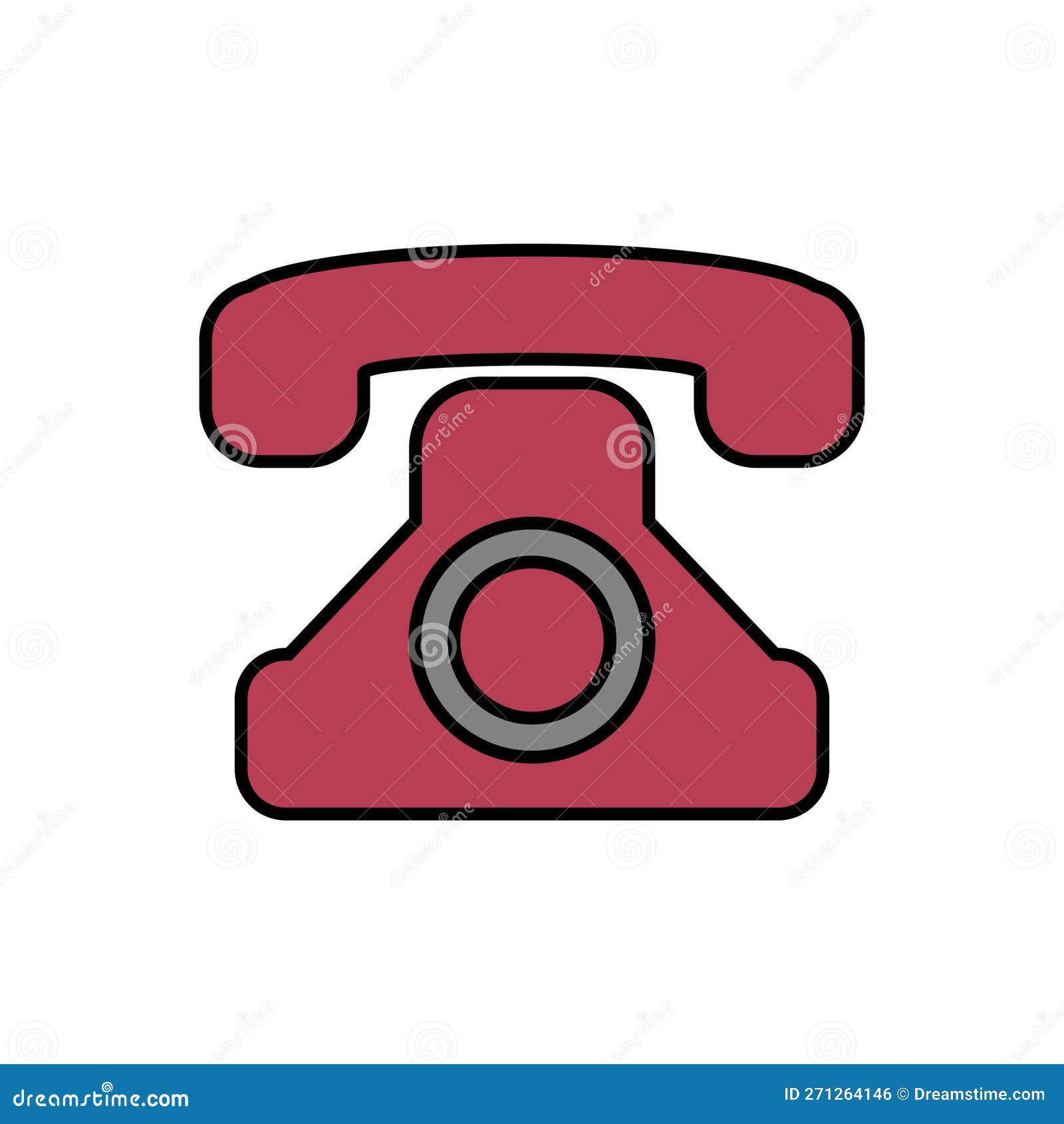 Retro phone icon stock vector. Illustration of vector - 271264146