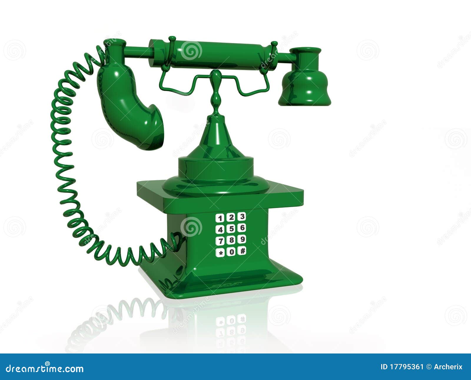 Retro phone with keyboard stock illustration. Illustration of ...