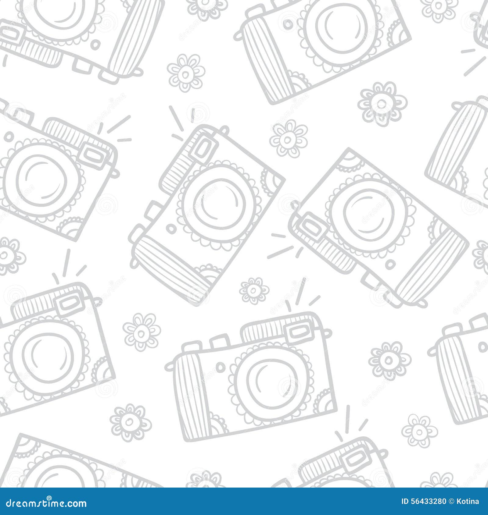 Retro Photo Cameras Seamless Background Stock Vector - Illustration of ...