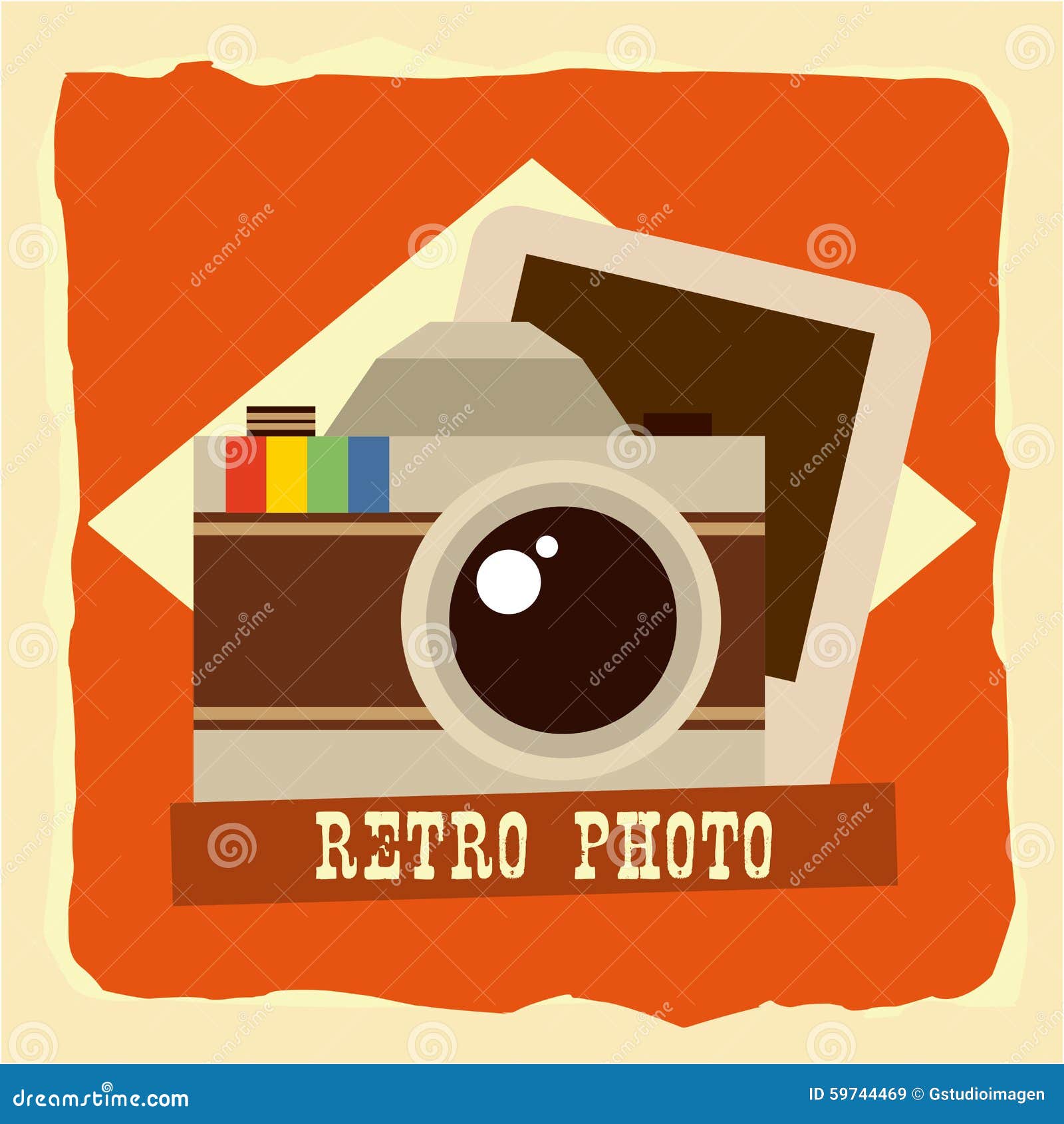 Retro photo stock vector. Illustration of isolated, reflex - 59744469