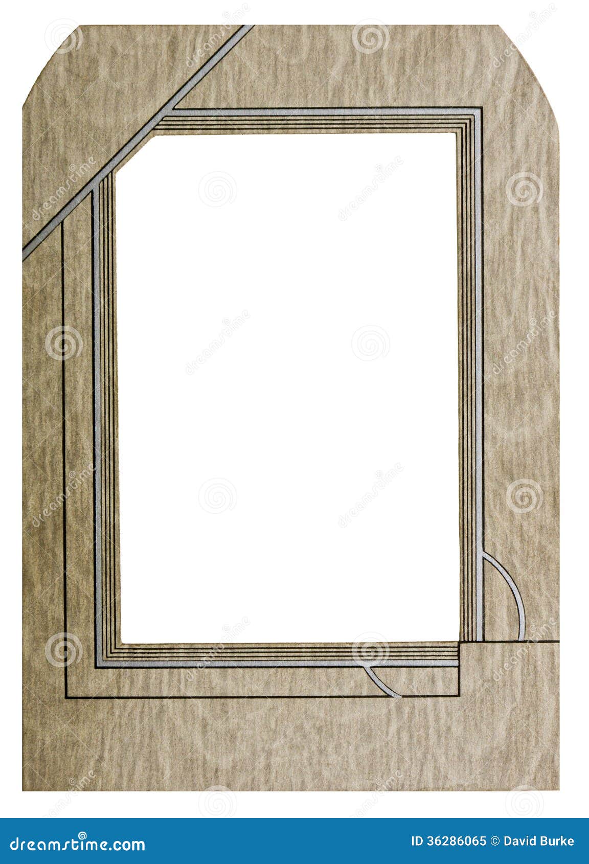 Retro Photo Frame Isolated White Stock Image - Image of frame, empty ...