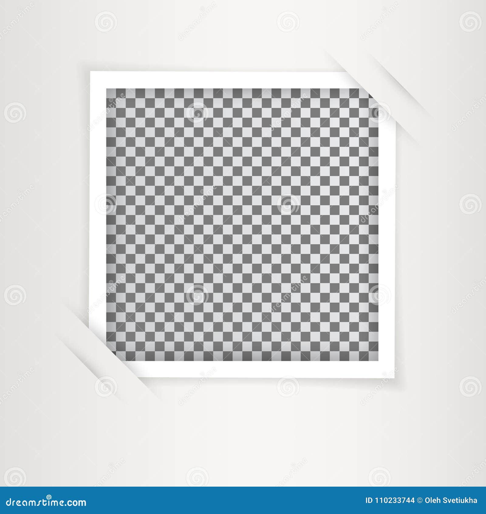 Retro Photo Frame with Shadows. Vector Illustration Stock Vector ...
