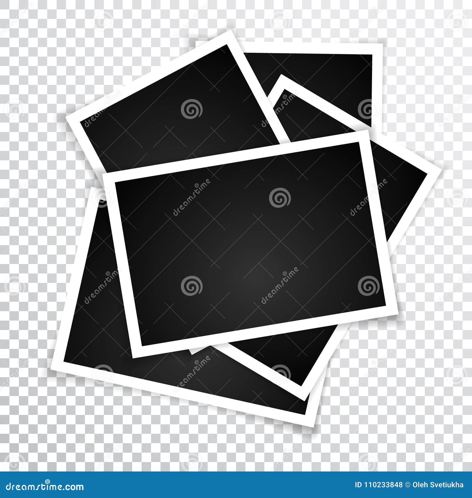 Retro Photo Frame with Shadows. Vector Illustration Stock Vector ...