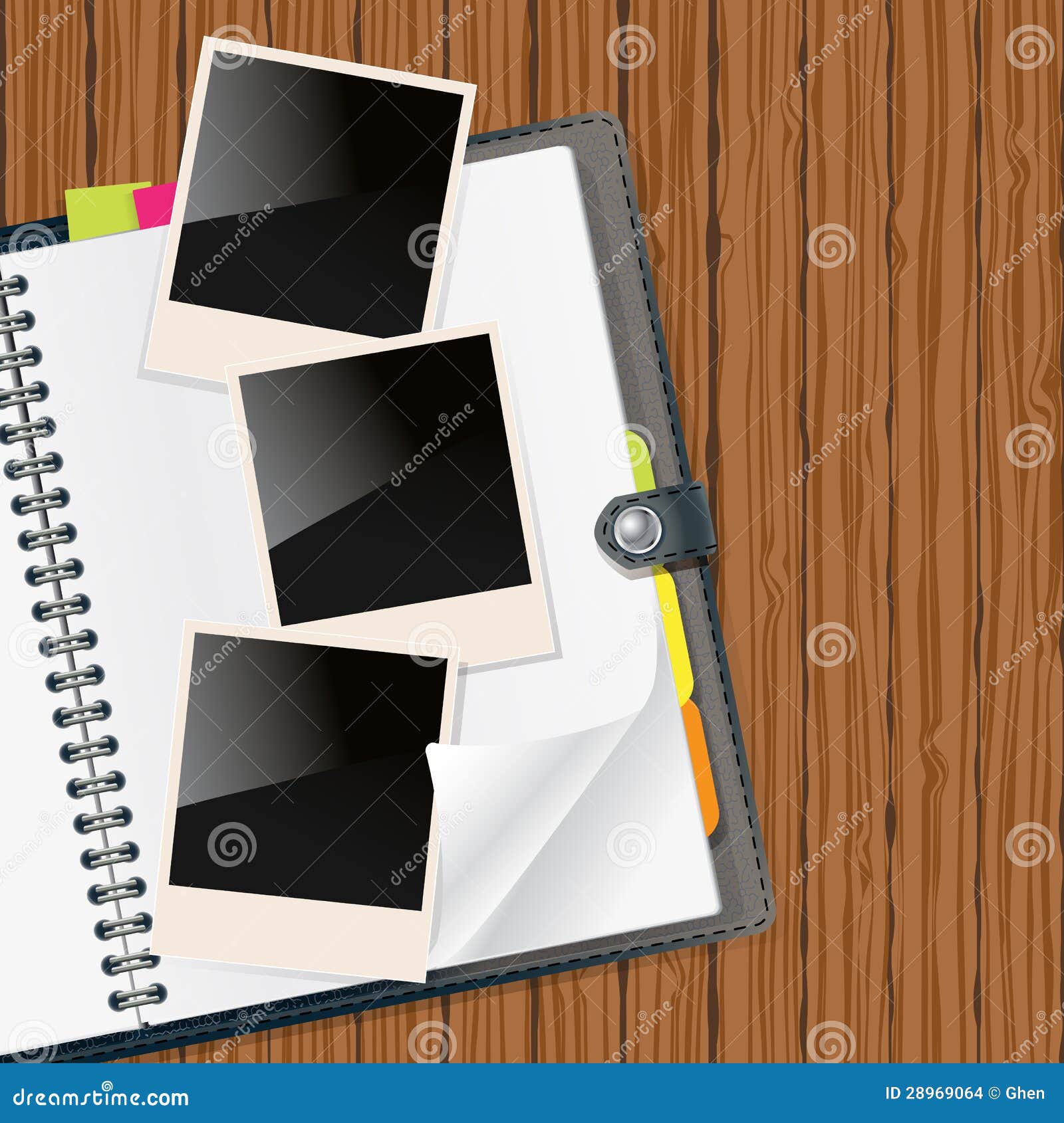 Open Diary Top View With Old Treasure Map And Compass Stock Photography ...