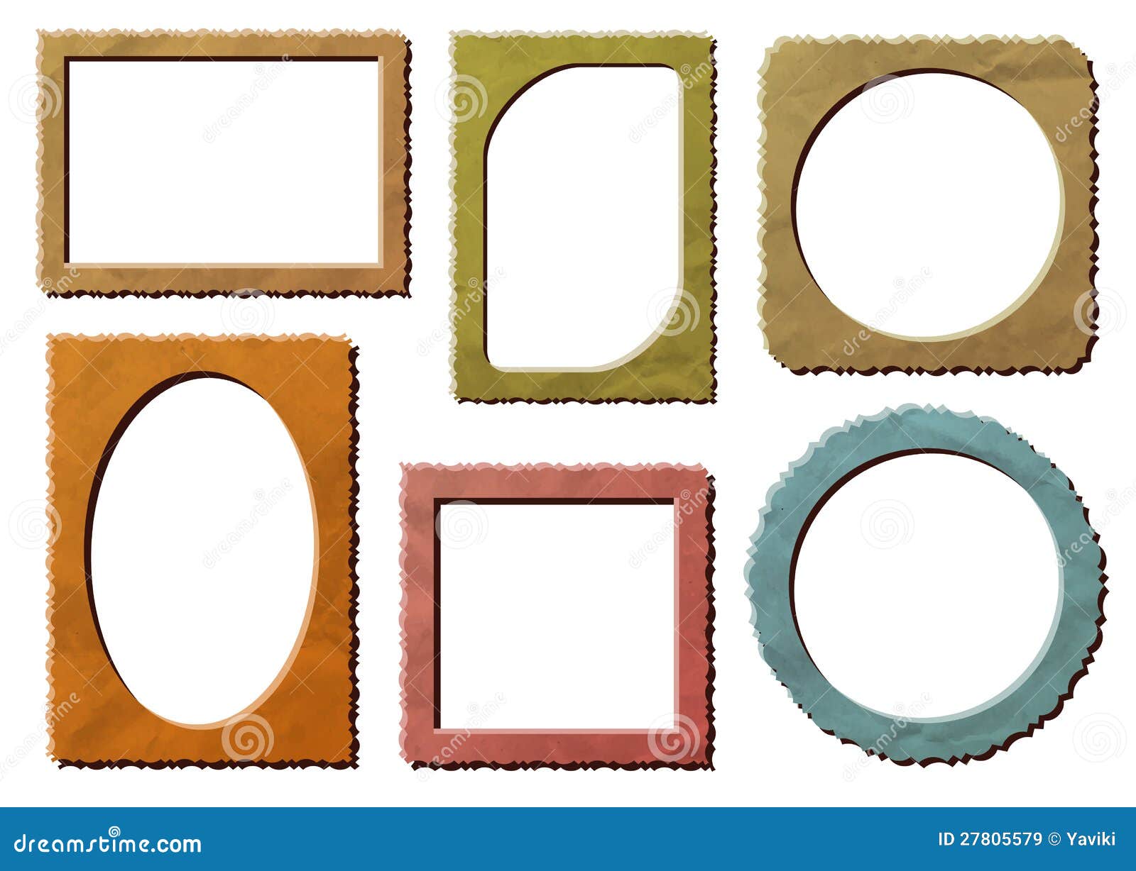 Retro photo frames set stock vector. Illustration of retrostyled - 27805579