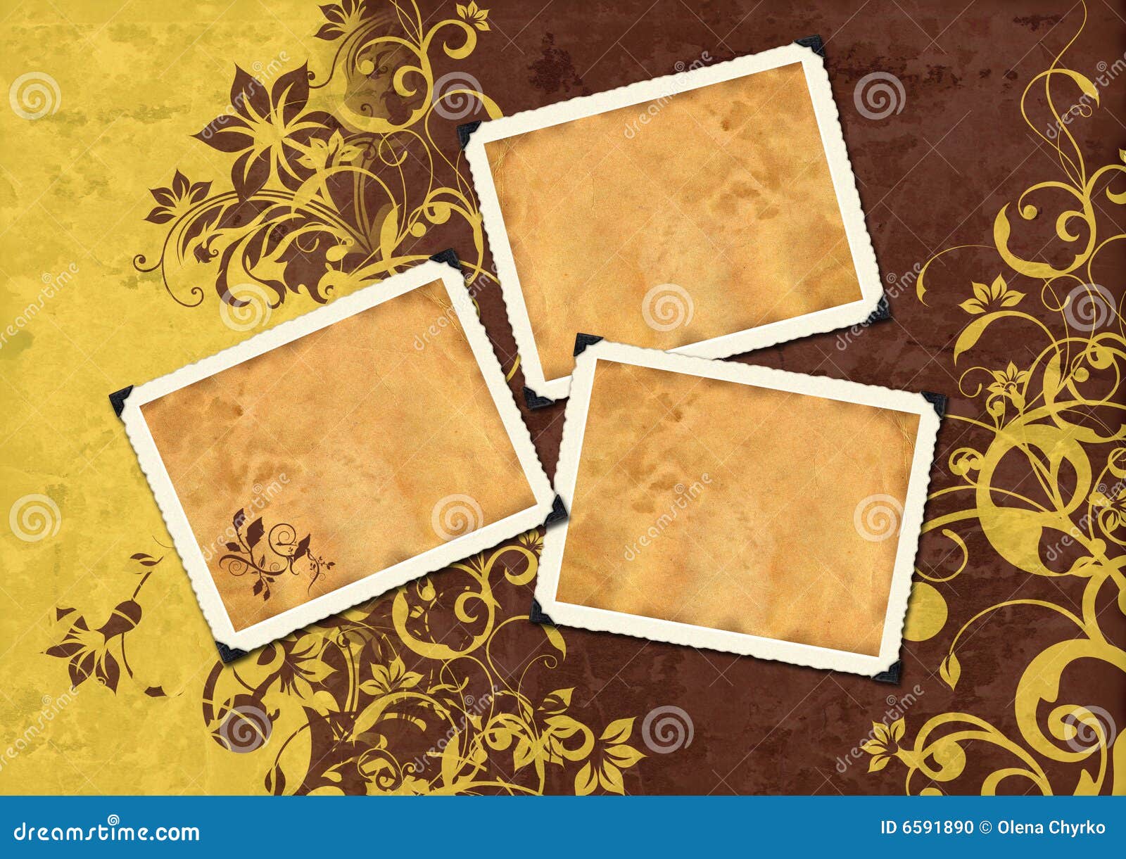 Retro Photo Framework - Flower Abstraction Stock Illustration ...