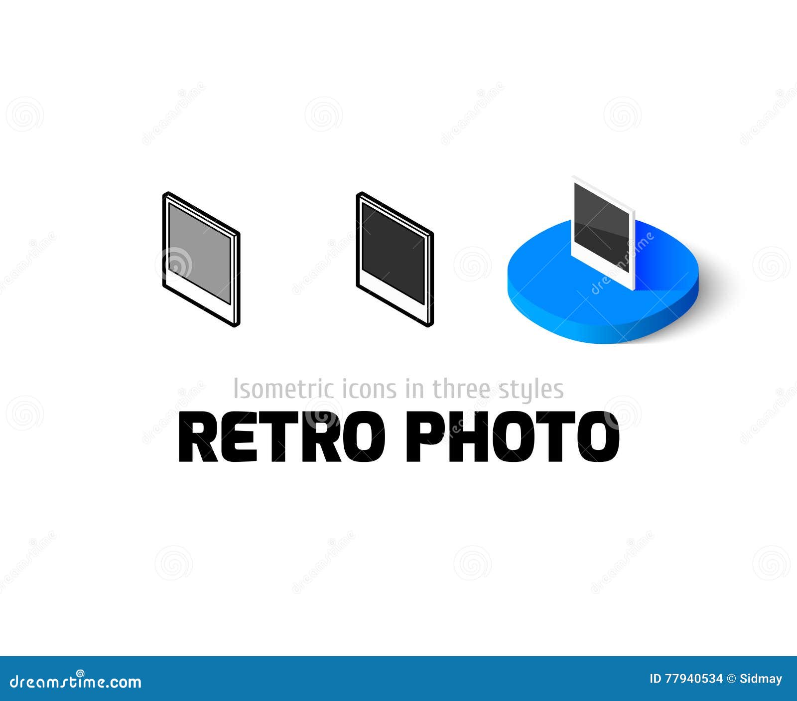 Retro Photo Icon in Different Style Stock Vector - Illustration of ...