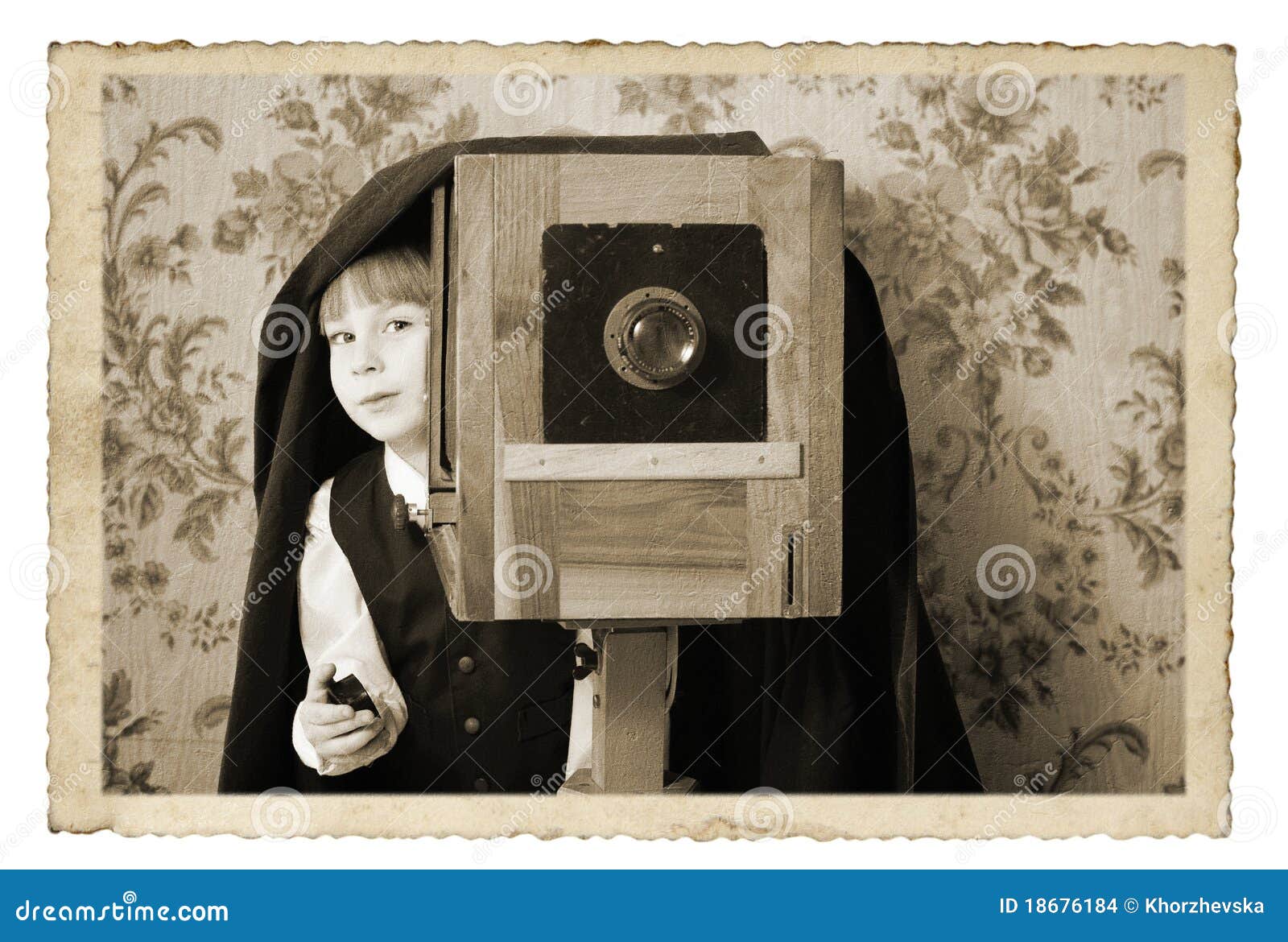 Retro Photographer with Vintage Camera Stock Photo - Image of ...