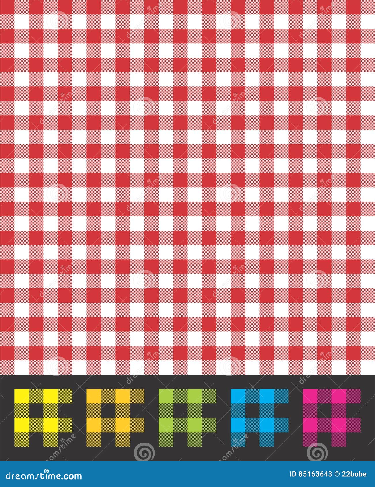 Retro Picnic Tablecloth Pattern Vector Stock Vector - Illustration of ...