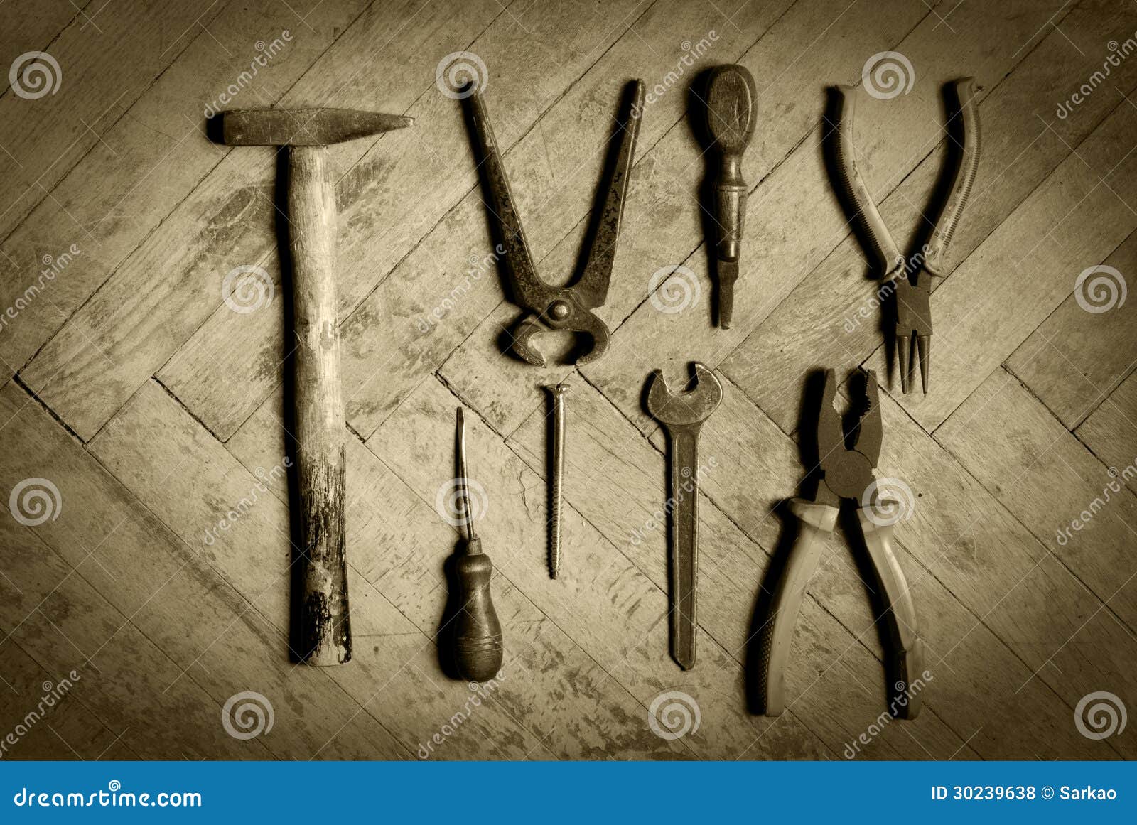 Old tools stock photo. Image of hobby, pliers, parquetry - 30239638