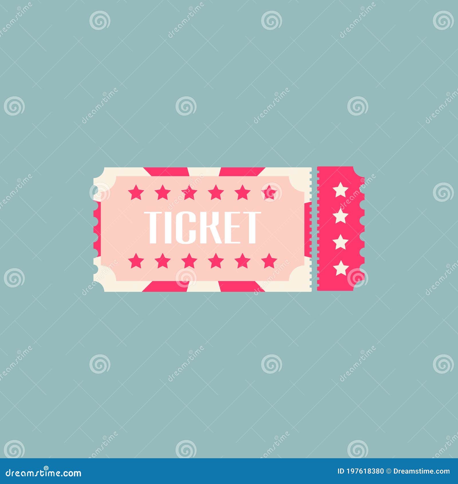 Retro Pink Ticket Show Illustration Stock Illustration - Illustration ...