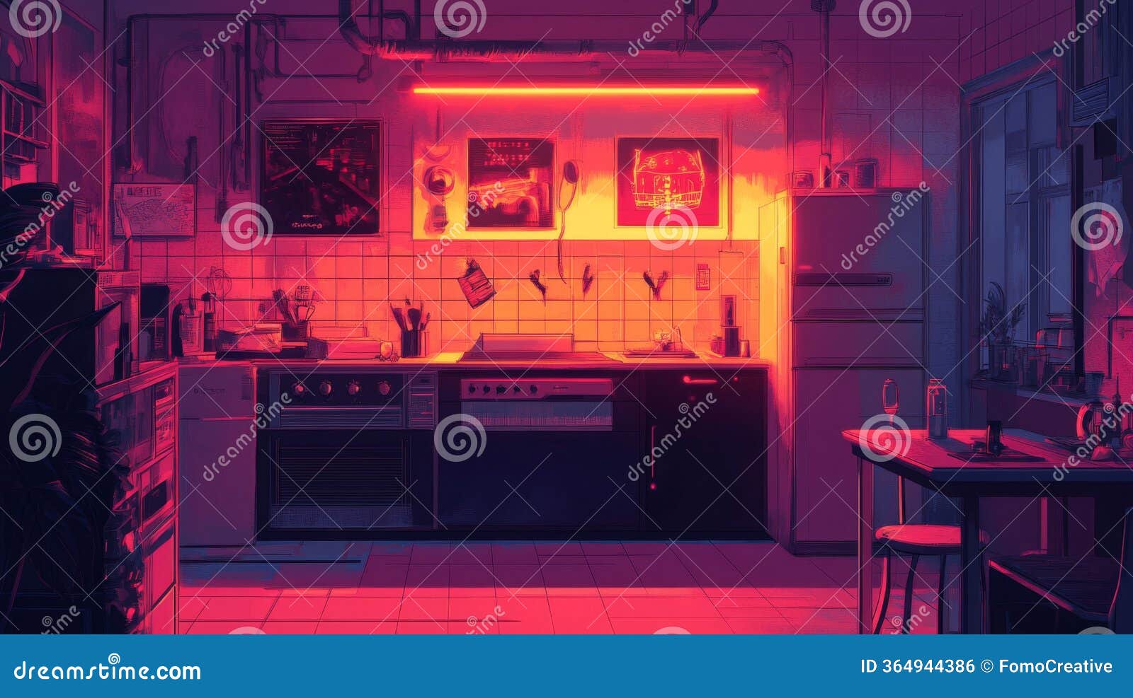 Pixel Art Kitchen Set With Stoves Refrigerators And Cabinets. Royalty ...