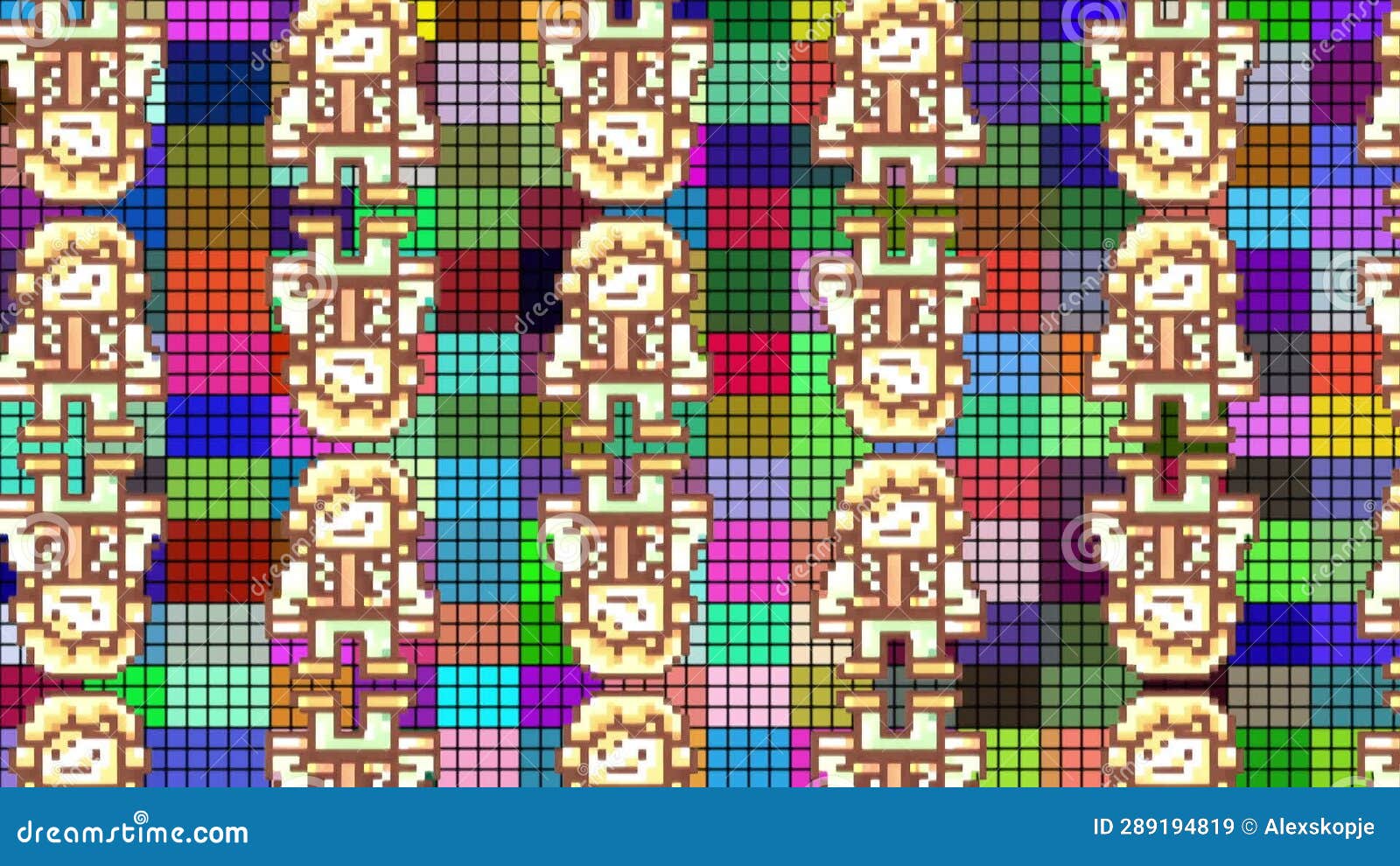 Retro Pixel Game Character Animation Stock Video - Video of screen ...