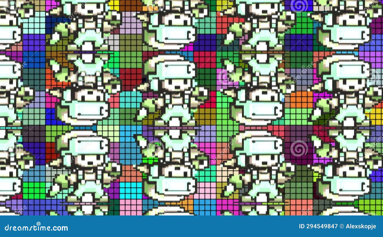 Retro Pixel Game Character Animation Stock Video - Video of funny ...