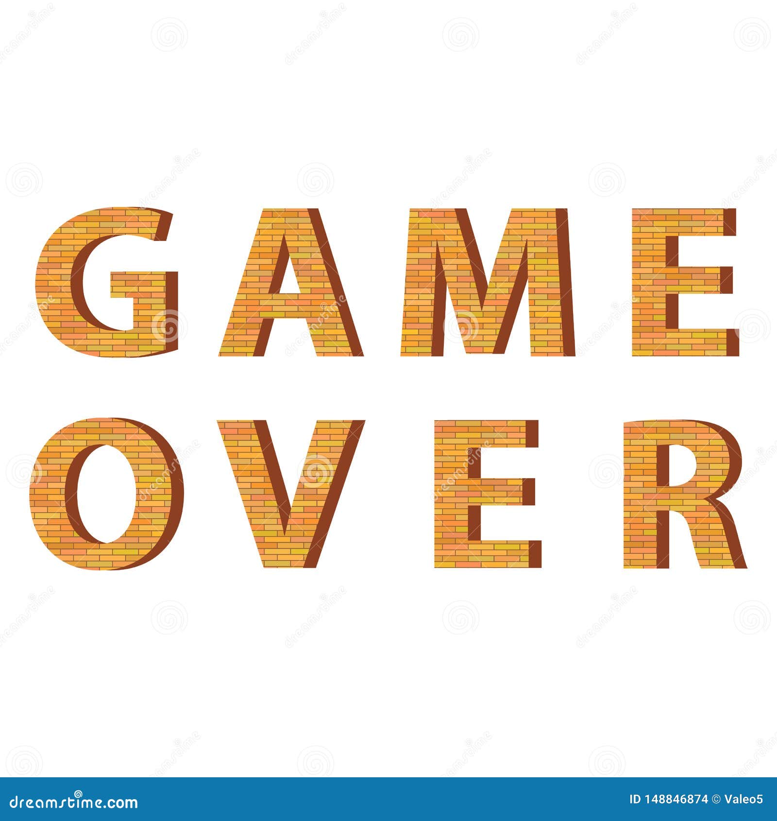 Retro Pixel Game Over Sign. Gaming Concept. Video Game Screen. Stock ...
