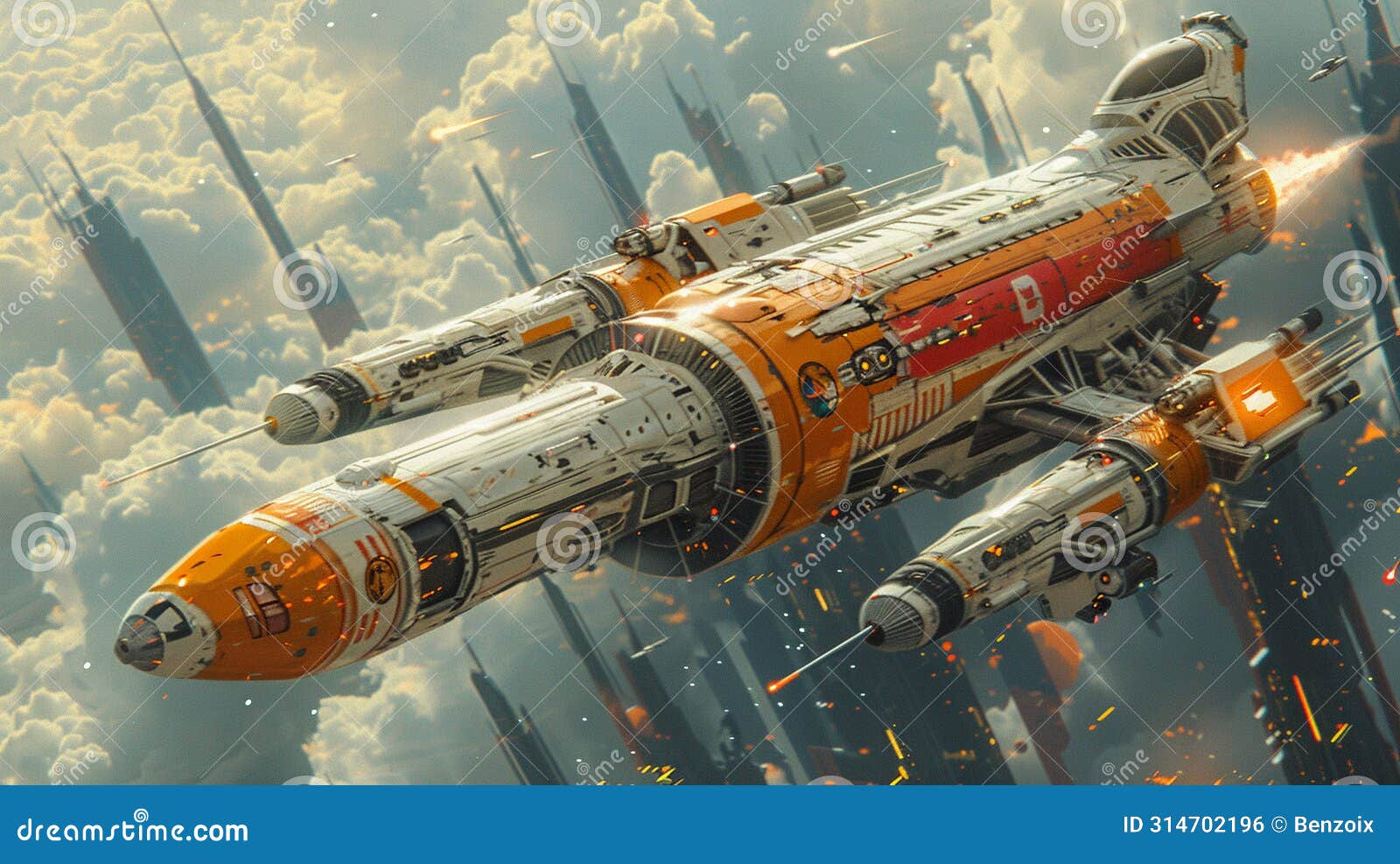 Retro Pixelated Spacecraft for a Sci-Fi Adventure Ships Blur into a ...