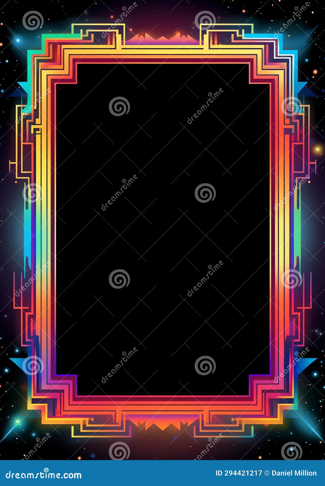 Retro Pixelated Text Frame 80s Retro Nostalgic Stock Illustration ...