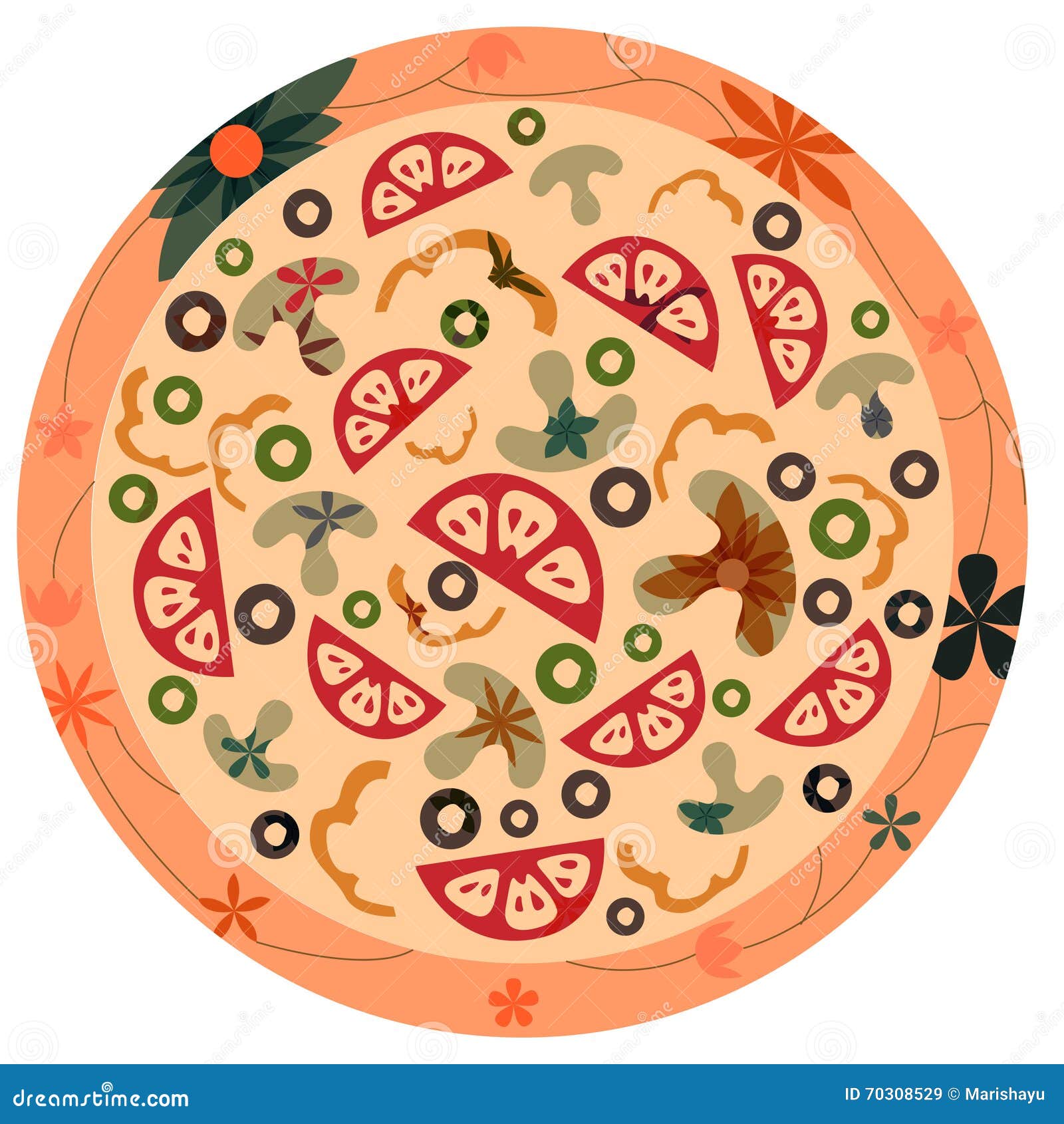 Retro Pizza Sign, Poster, Template Or Pizza Box Design Cartoon Vector ...