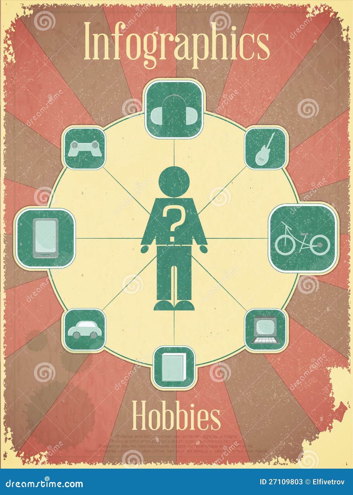 Retro Placard stock vector. Illustration of elements - 27109803