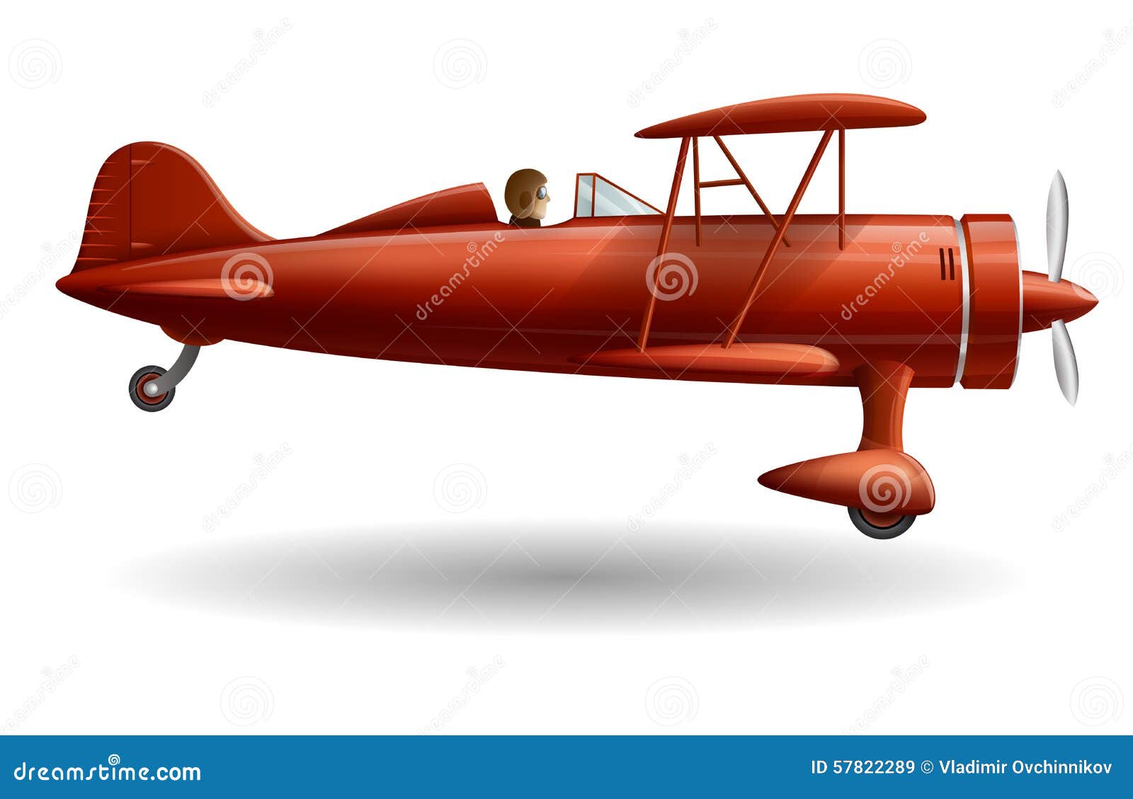 Retro Plane Cartoon Vector | CartoonDealer.com #57822289