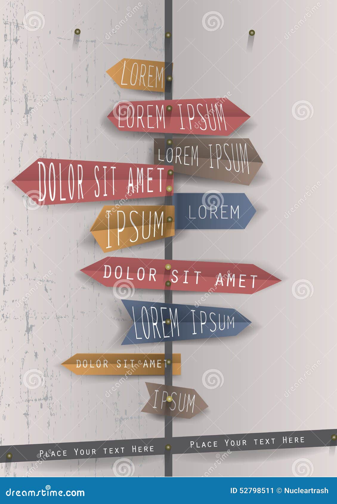 Retro pointers stock vector. Illustration of arrow, origami - 52798511