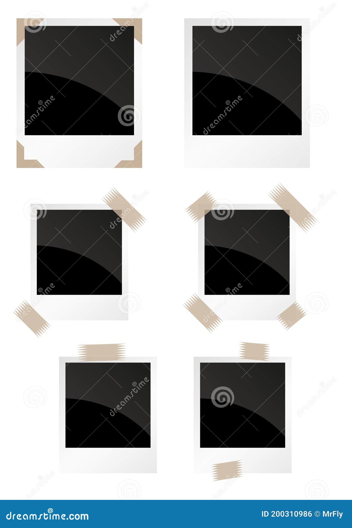 Retro Polaroid Pictures, Frames Set, Vector Illustration Stock Vector ...