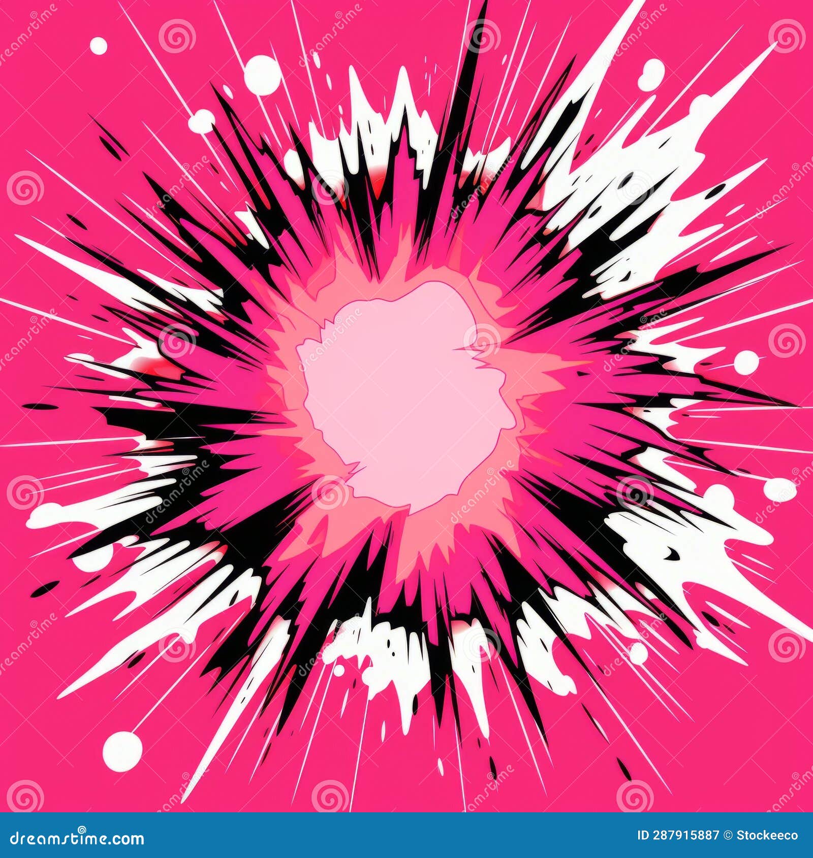 Retro Pop Art Explosion in Pink Stock Image - Image of book, inspired ...