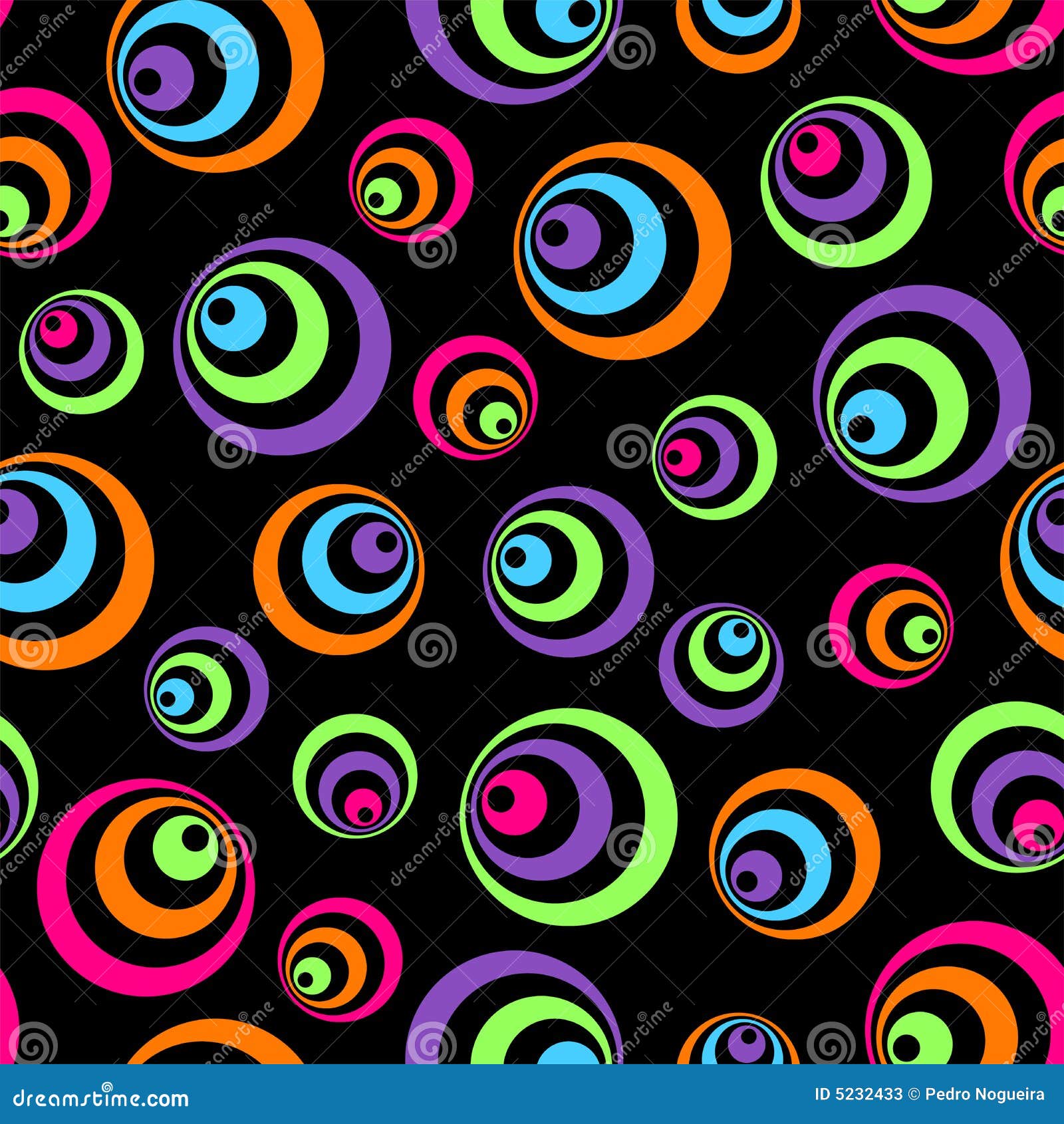 Retro pop circles pattern stock vector. Illustration of retro - 5232433