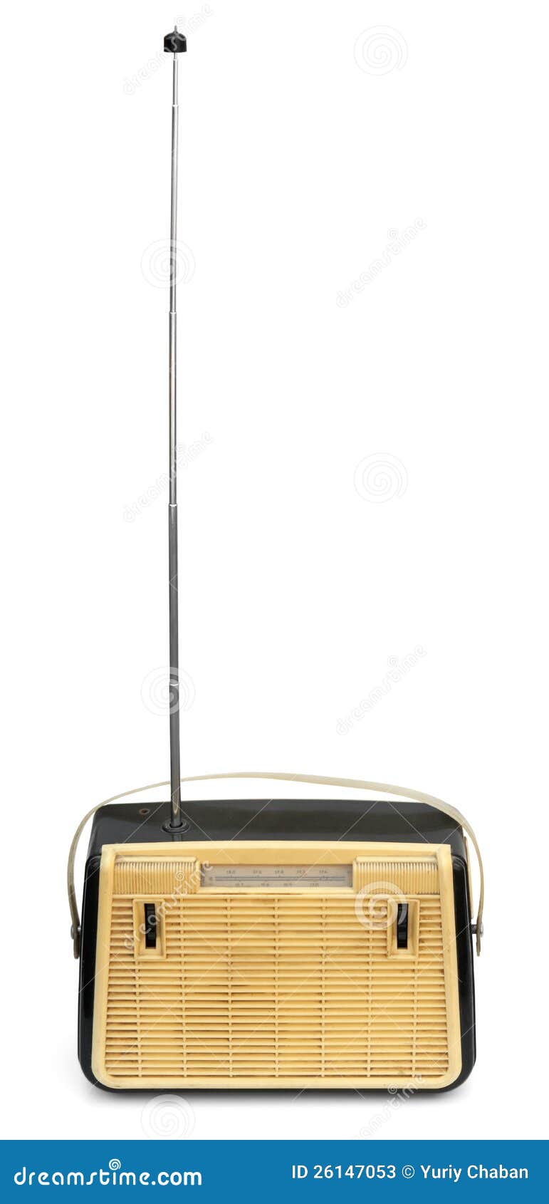 Retro portable radio stock image. Image of obsolete, culture - 26147053