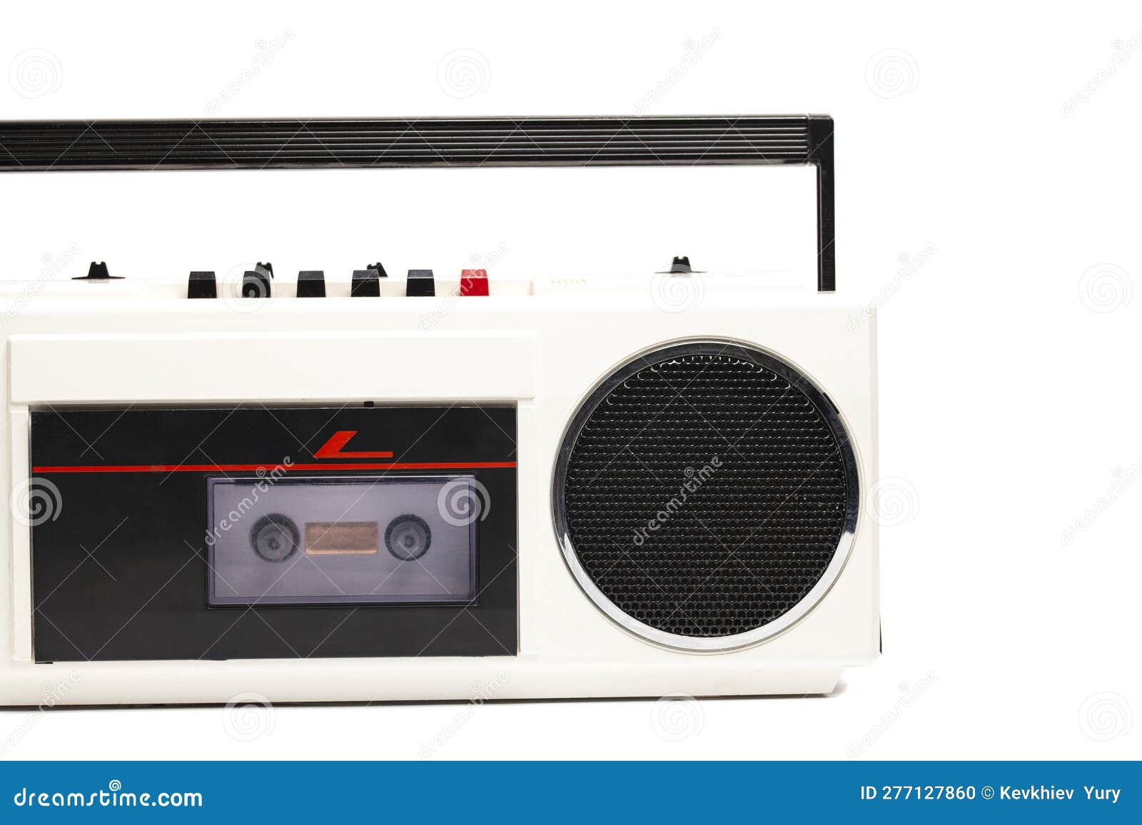 Retro Portable Stereo Cassette Recorder from 80s Stock Photo - Image of ...