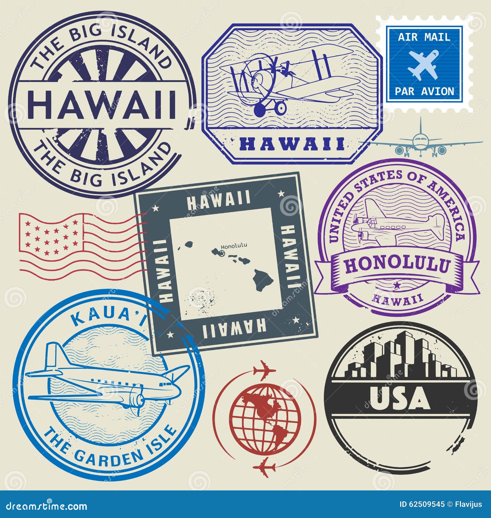 Retro- Porto USA-Stempel Eingestellt Vektor Abbildung - Illustration ...