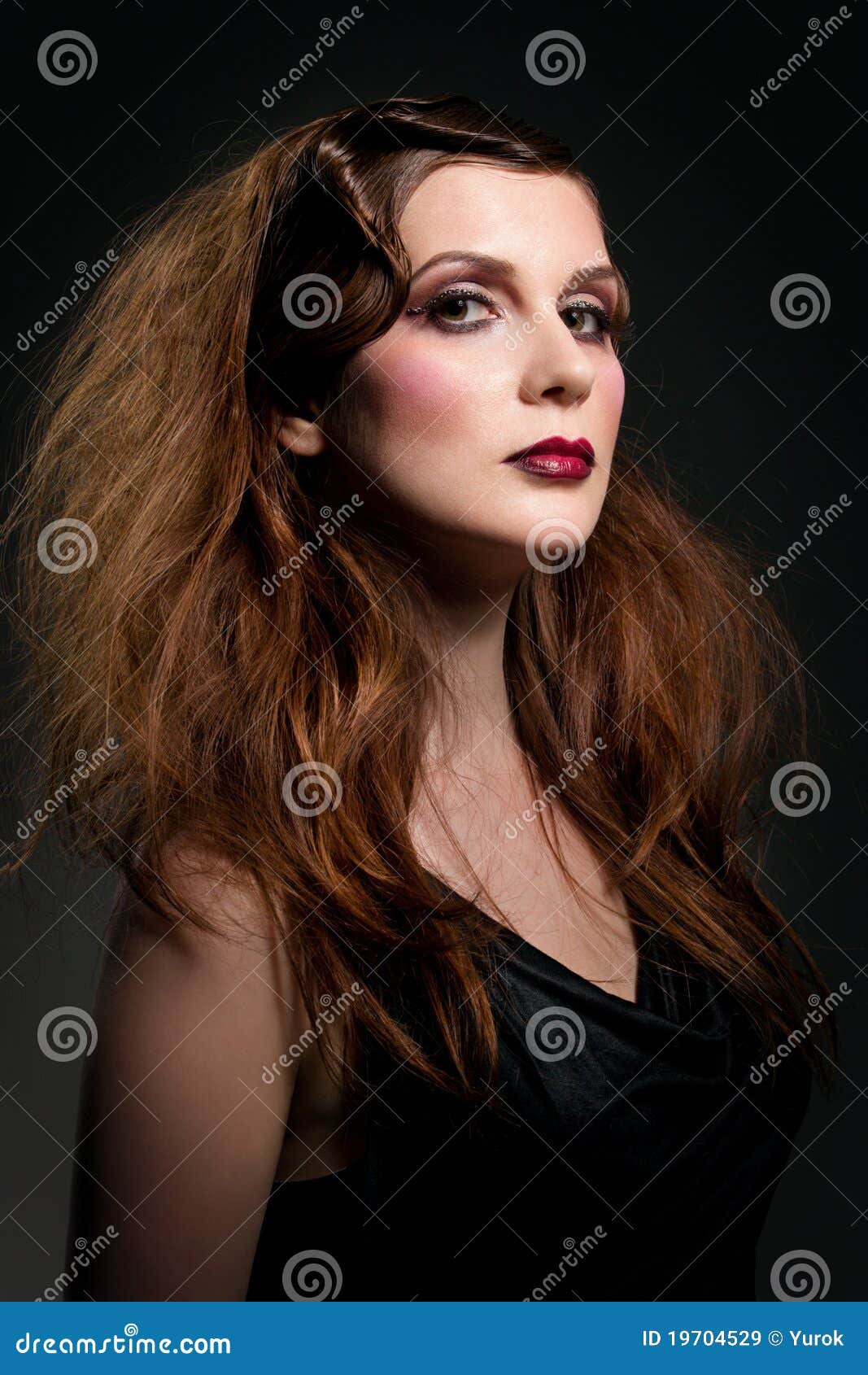 Retro portrait stock image. Image of looking, styling - 19704529