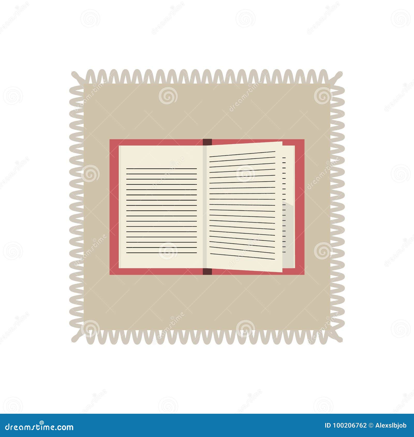Retro Postage Stamp with a Book. Vector Illustration. Stock ...