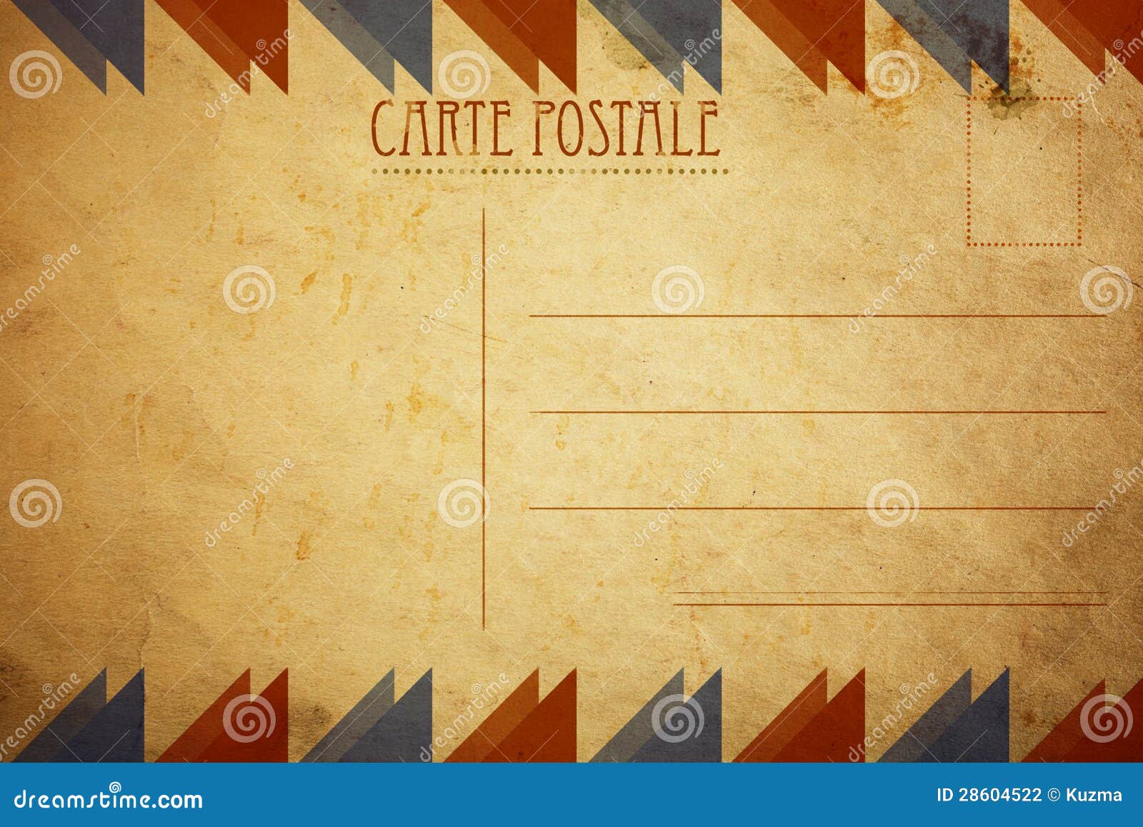 Retro postcard stock photo. Image of empty, aging, back - 28604522