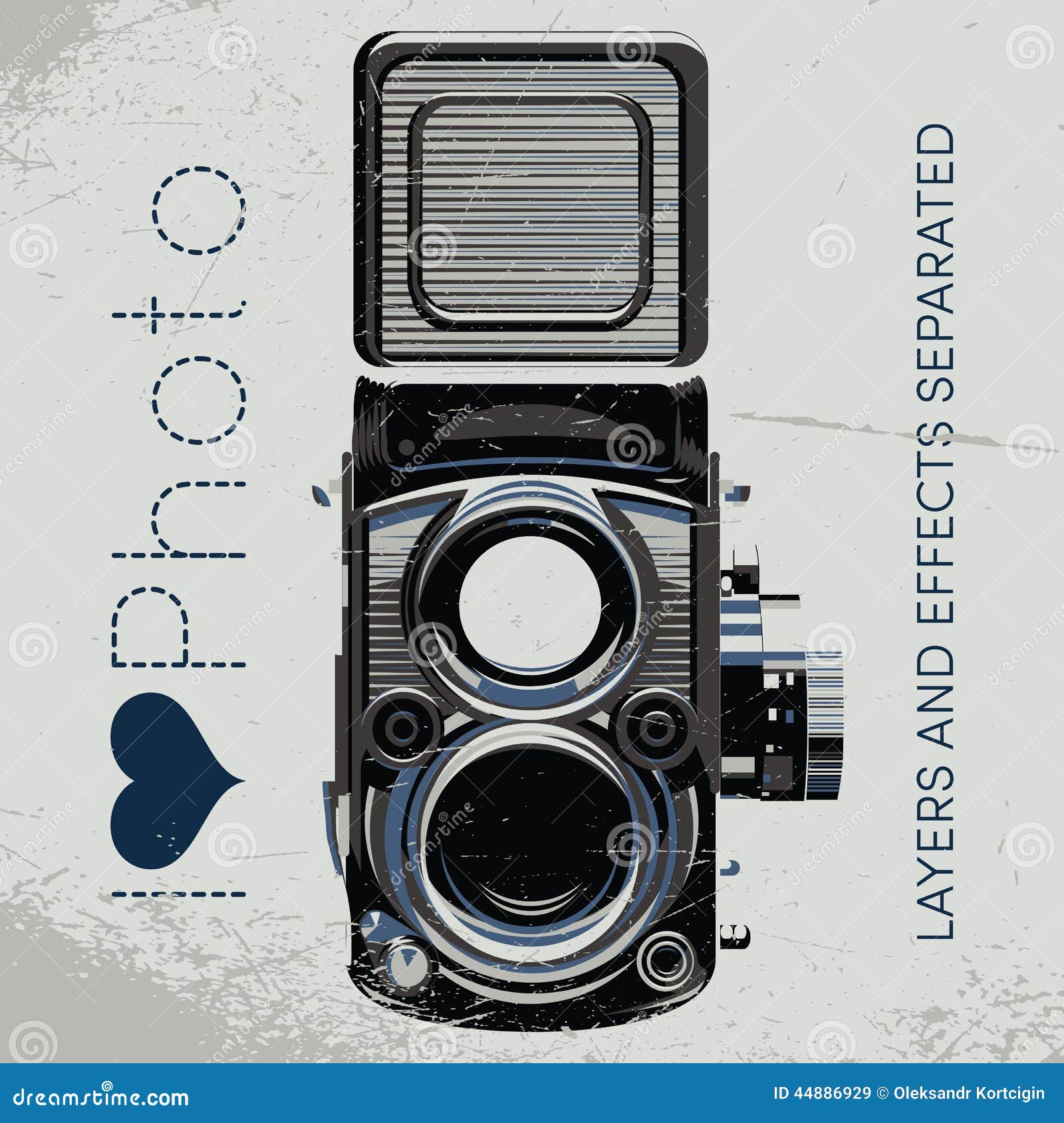 Retro Poster with Colored Vintage Camera Stock Vector - Illustration of ...