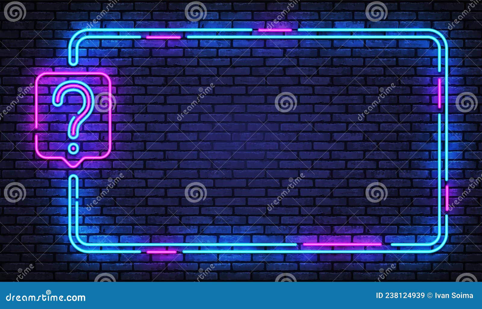 Retro Poster for Concept Design. Faq Concept. Ask Help Neon Sign ...