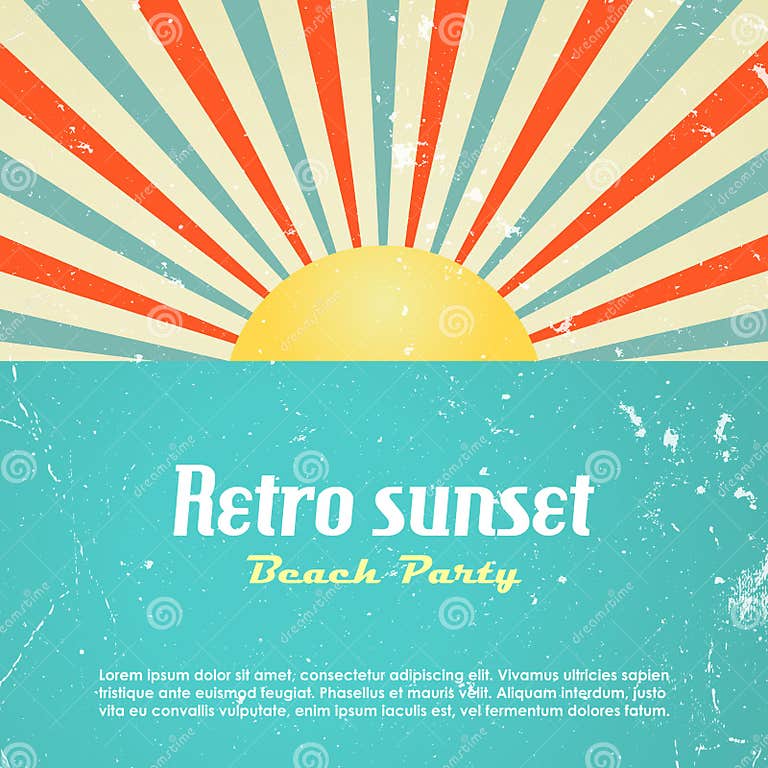 Retro poster design stock vector. Illustration of clip - 34668377