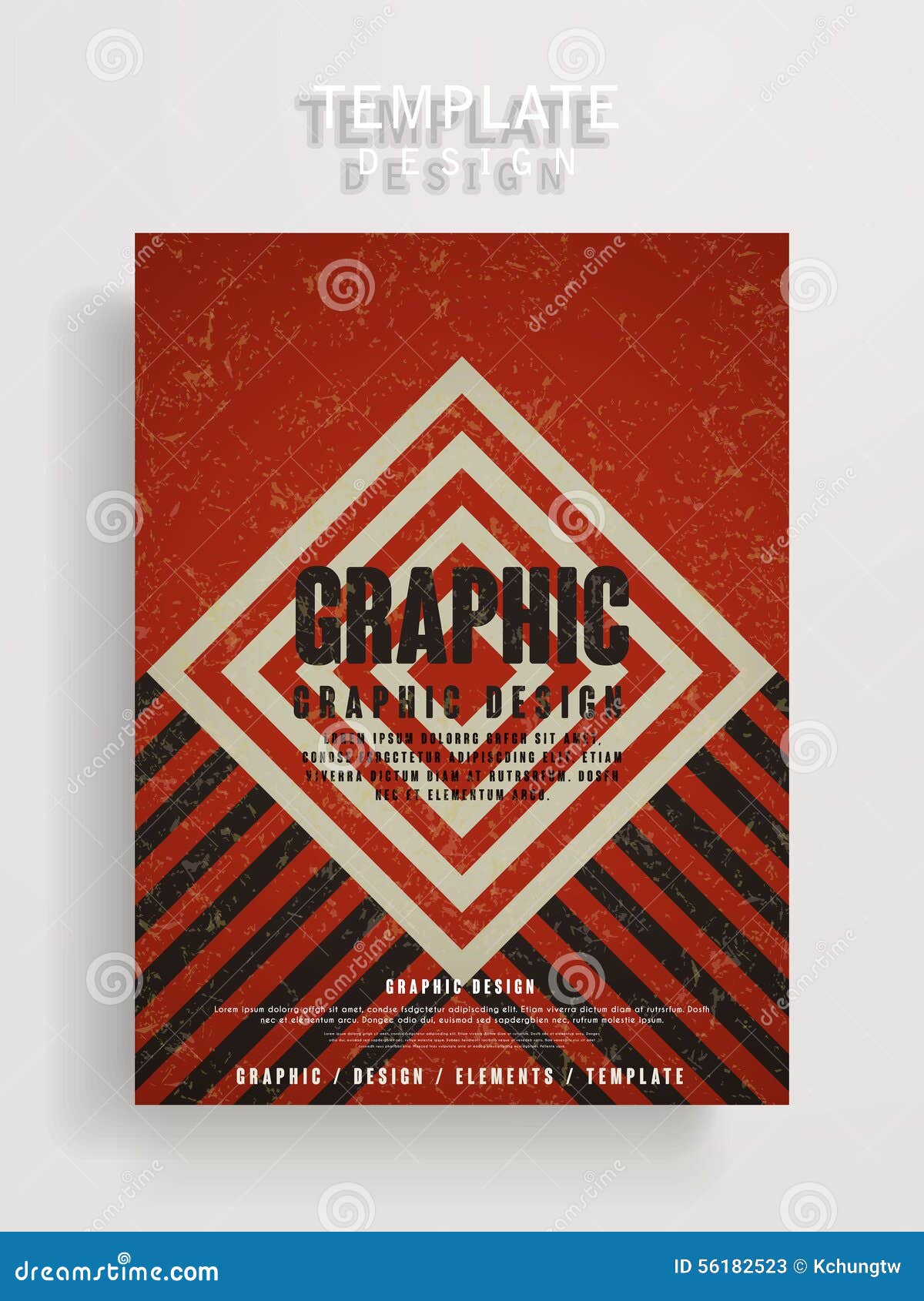 Retro Poster Template Design Stock Vector - Illustration of background ...