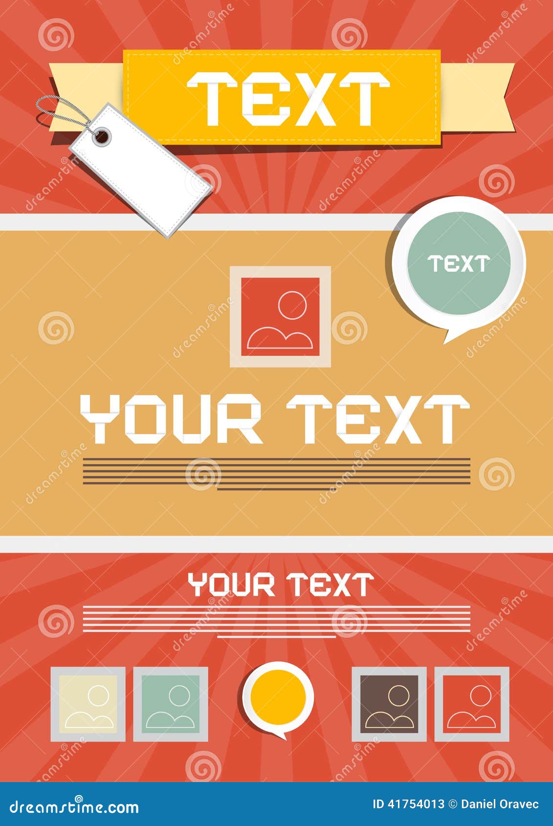 Retro Poster Vector Template Stock Vector - Illustration of modern ...